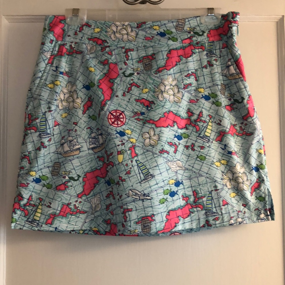 Vineyard Vines Nautical Sea Map Skirt - Gem